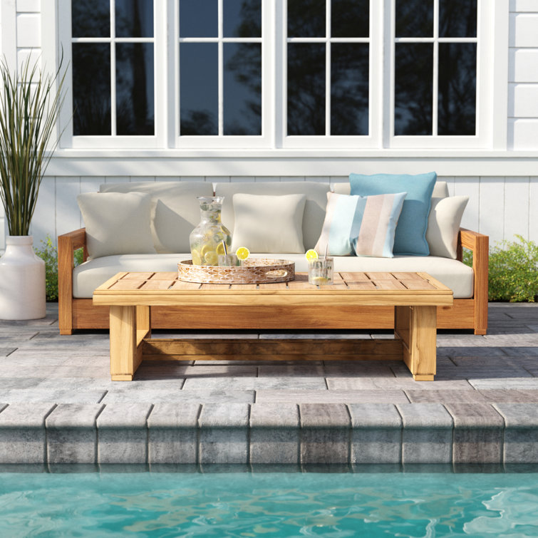 Joss & Main Melrose Rectangular Teak Outdoor Coffee Table & Reviews - Wayfair Canada